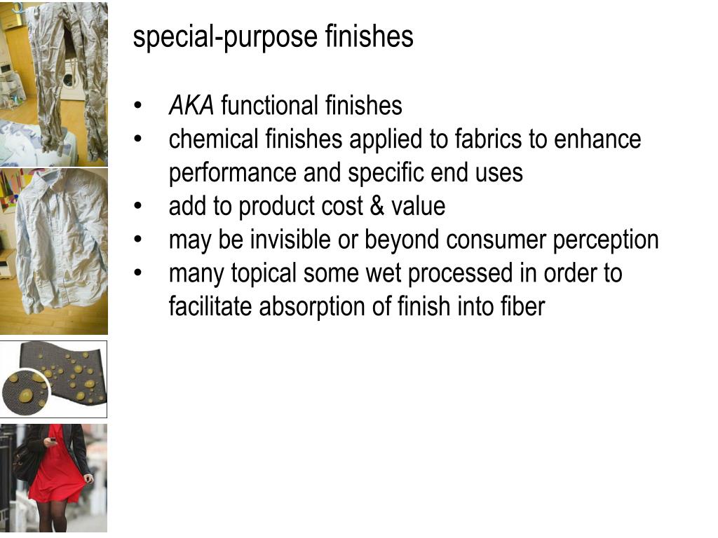 PPT FASH 15 Textiles Special purpose Finishes PowerPoint Presentation