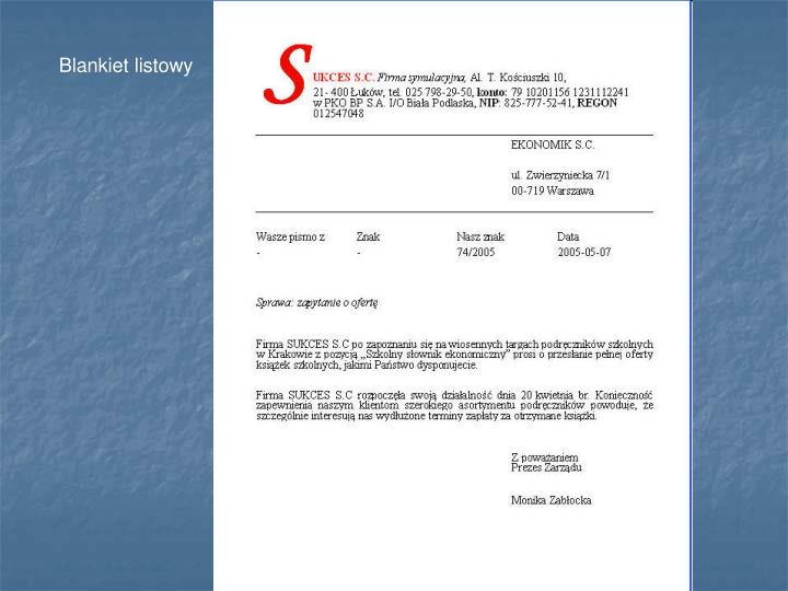 PPT - Formułowanie treści pisma, części składowe pisma. PowerPoint ...