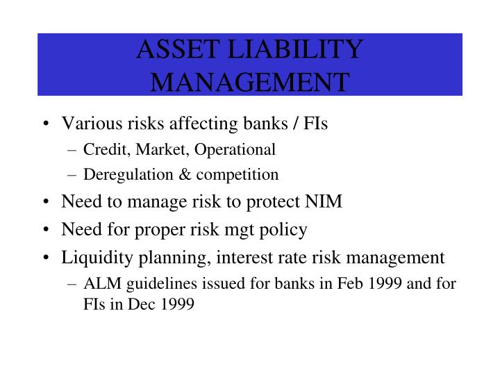 PPT - ASSET-LIABILITY MANAGEMENT SYSTEM PowerPoint Presentation - ID:74184