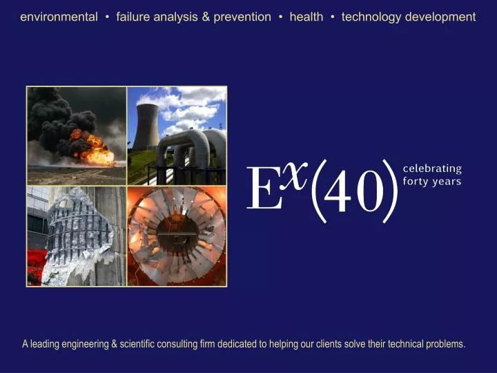 PPT - environmental • failure analysis & prevention • health ...