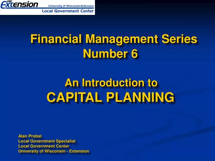 PPT - Why Do Capital Planning? PowerPoint Presentation, free download ...