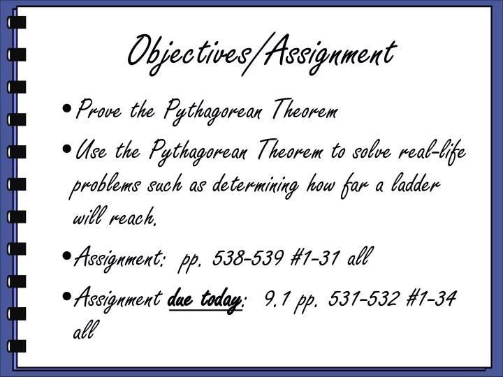 PPT - Objectives/Assignment PowerPoint Presentation, free download - ID ...