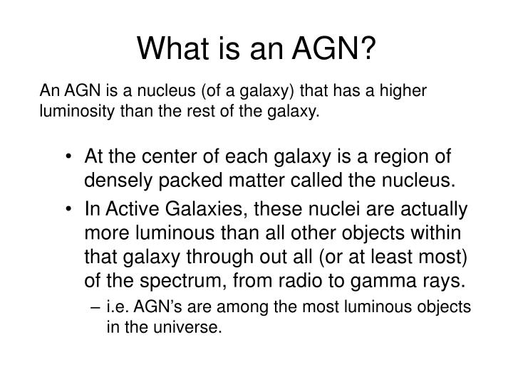 PPT - Active Galactic Nuclei PowerPoint Presentation - ID:744017
