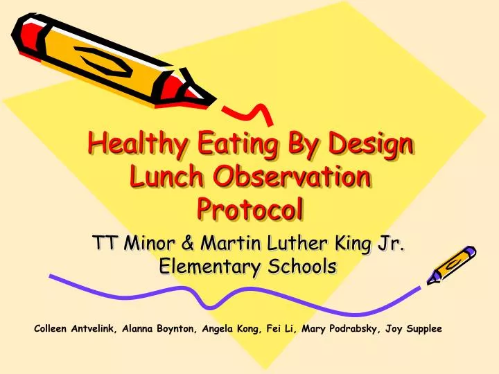 PPT - Healthy Eating By Design Lunch Observation Protocol PowerPoint ...