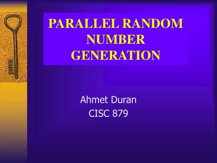 Ppt Parallel Random Number Generation Powerpoint Presentation Free Download Id 744975
