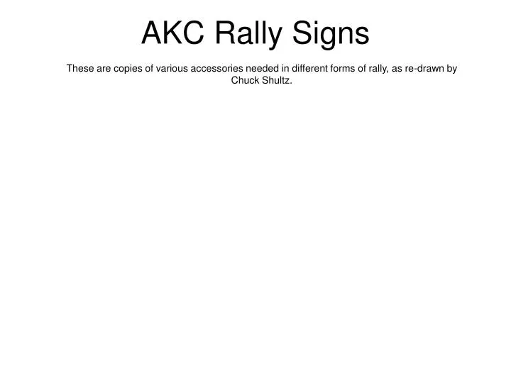 PPT - AKC Rally Signs PowerPoint Presentation, free download - ID:745035