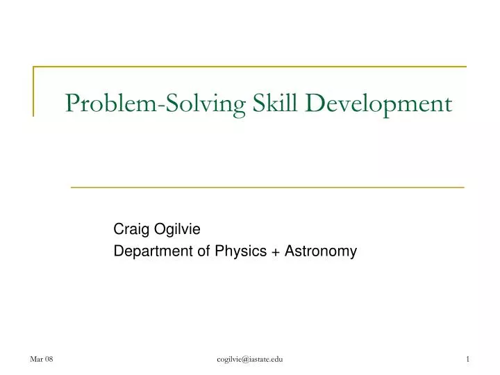 PPT - Problem-Solving Skill Development PowerPoint Presentation, free ...