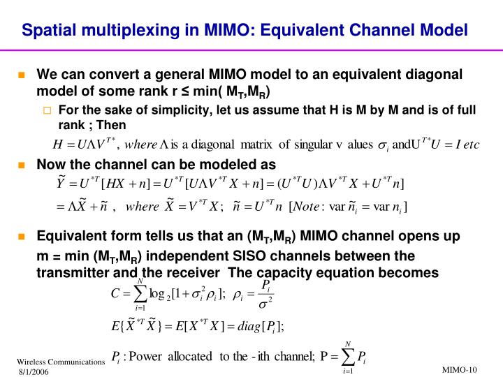 PPT - Multiple-Input-Multiple Output (MIMO) Systems PowerPoint Presentation - ID:745829