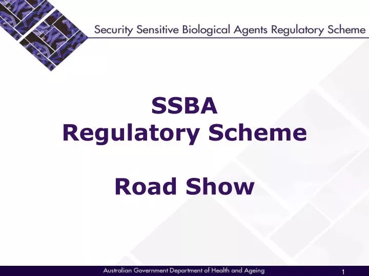 PPT - SSBA Regulatory Scheme Road Show PowerPoint Presentation, free ...