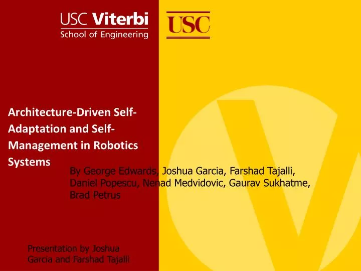 Ppt Architecture Driven Self Adaptation And Self Management In Robotics Systems Powerpoint