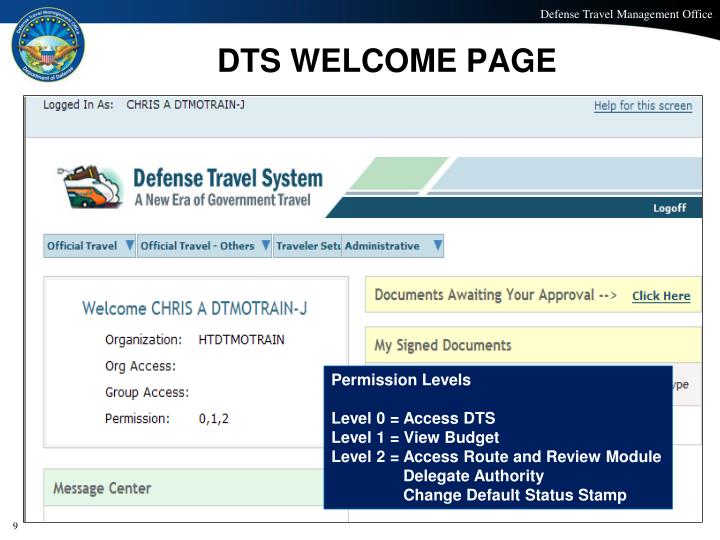 PPT - WELCOME A-100 TDY Approval Process in DTS PowerPoint Presentation ...