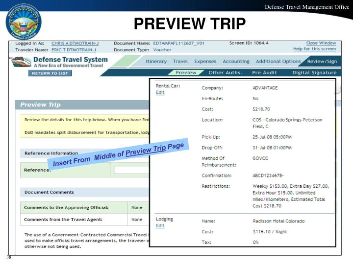 PPT - WELCOME A-100 TDY Approval Process in DTS PowerPoint Presentation ...