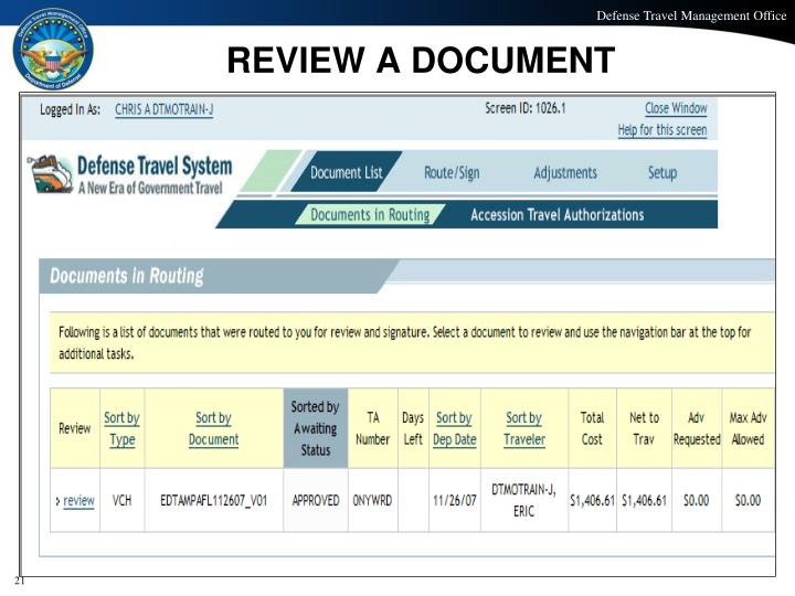 PPT - WELCOME A-100 TDY Approval Process in DTS PowerPoint Presentation ...