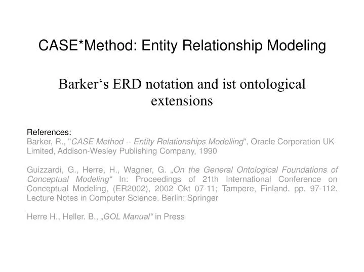 PPT - CASE*Method: Entity Relationship Modeling PowerPoint Presentation ...