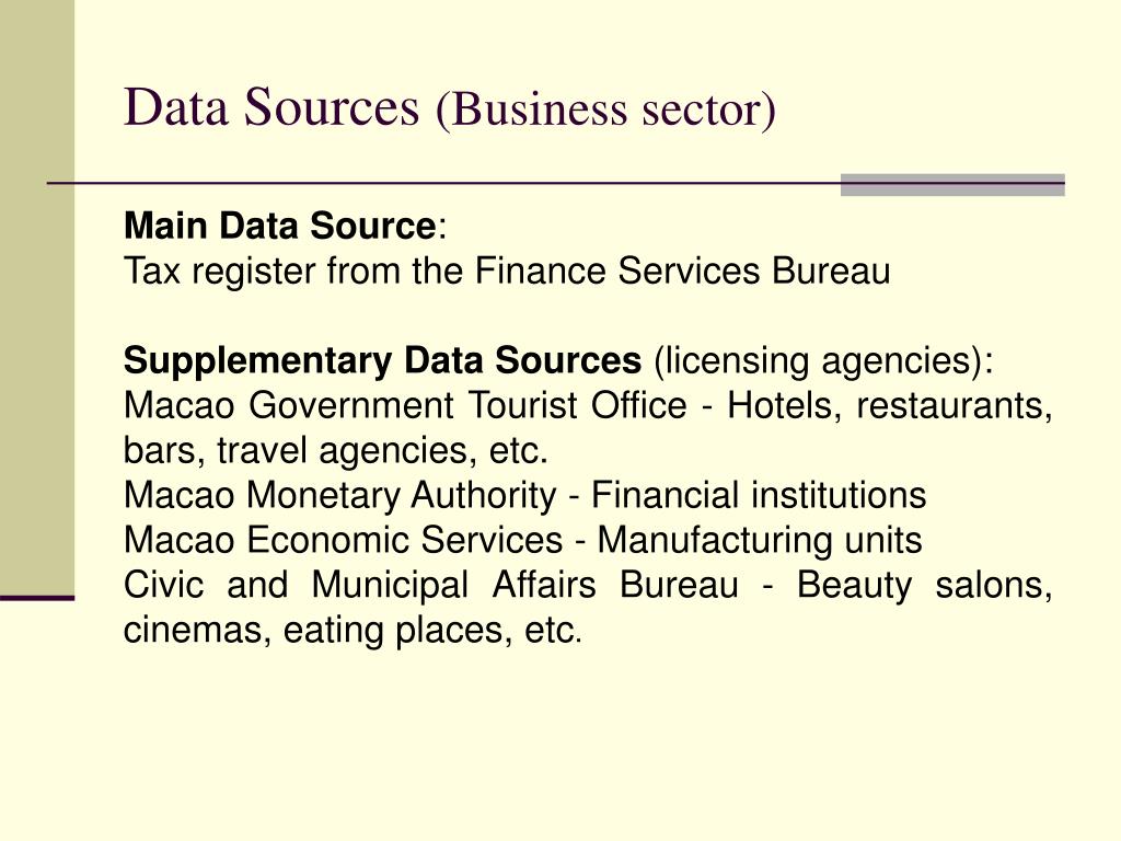 PPT - The Statistical Business Register of Macao SAR PowerPoint ...