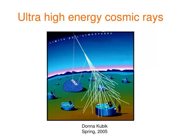 Ppt Ultra High Energy Cosmic Rays Powerpoint Presentation Free