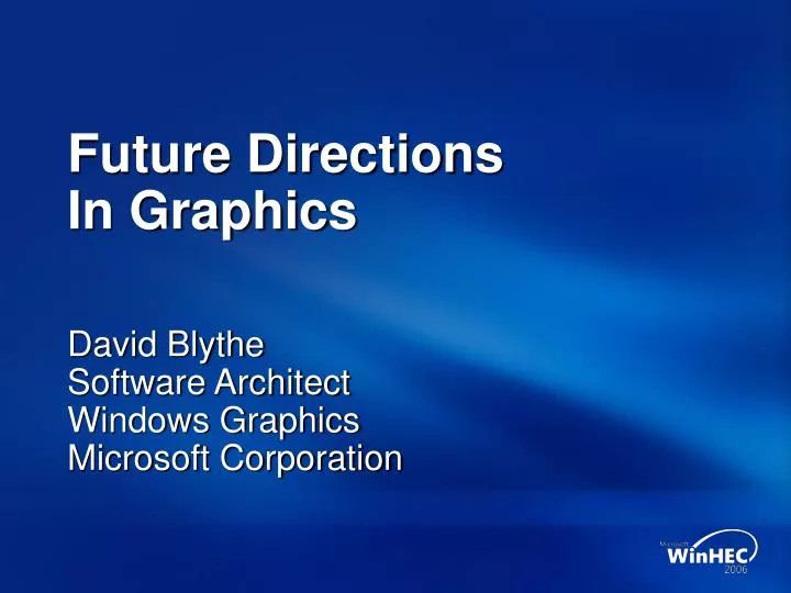 PPT - Future Directions In Graphics PowerPoint Presentation, free ...