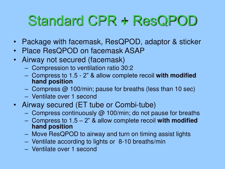 PPT - Adult CPR and the ResQ Trial PowerPoint Presentation - ID:749948