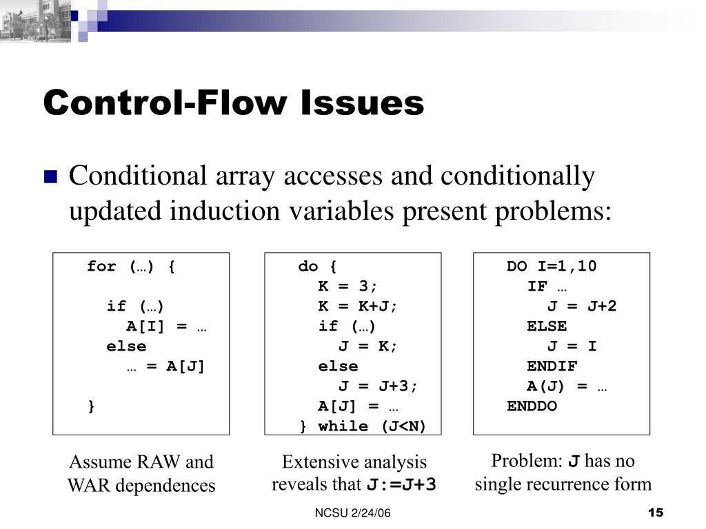 Ppt Array Dependence Analysis With The Chains Of Recurrences Framework For Loop Optimization