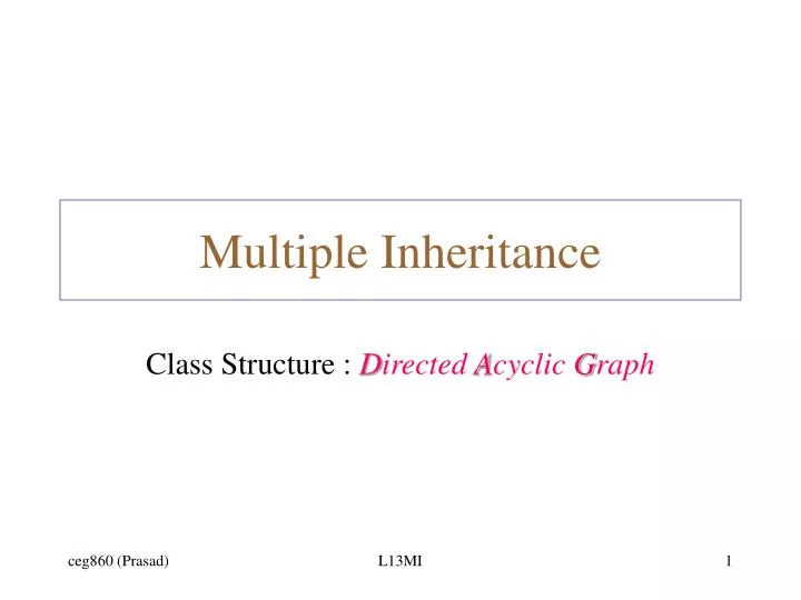 PPT - Multiple Inheritance PowerPoint Presentation, free download - ID:750250