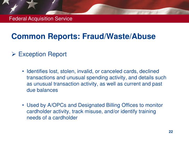 PPT - Reporting & Best Practices for the GSA SmartPay® 2 Purchase Card ...