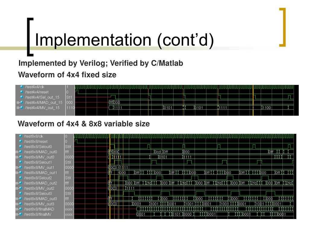 Ppt Implementation Of Variable Block Size Motion Estimation Algorithm Using Systolic Array