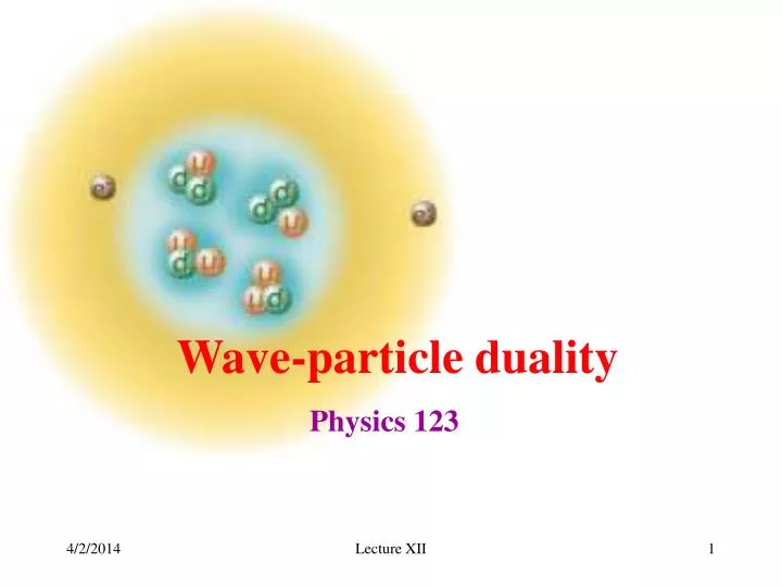 PPT - Wave-particle duality PowerPoint Presentation, free download - ID:750554