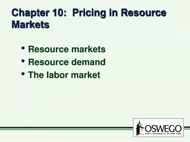 PPT - Chapter 10: Pricing in Resource Markets PowerPoint Presentation ...
