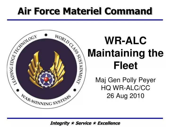 PPT - WR-ALC Maintaining the Fleet PowerPoint Presentation, free ...