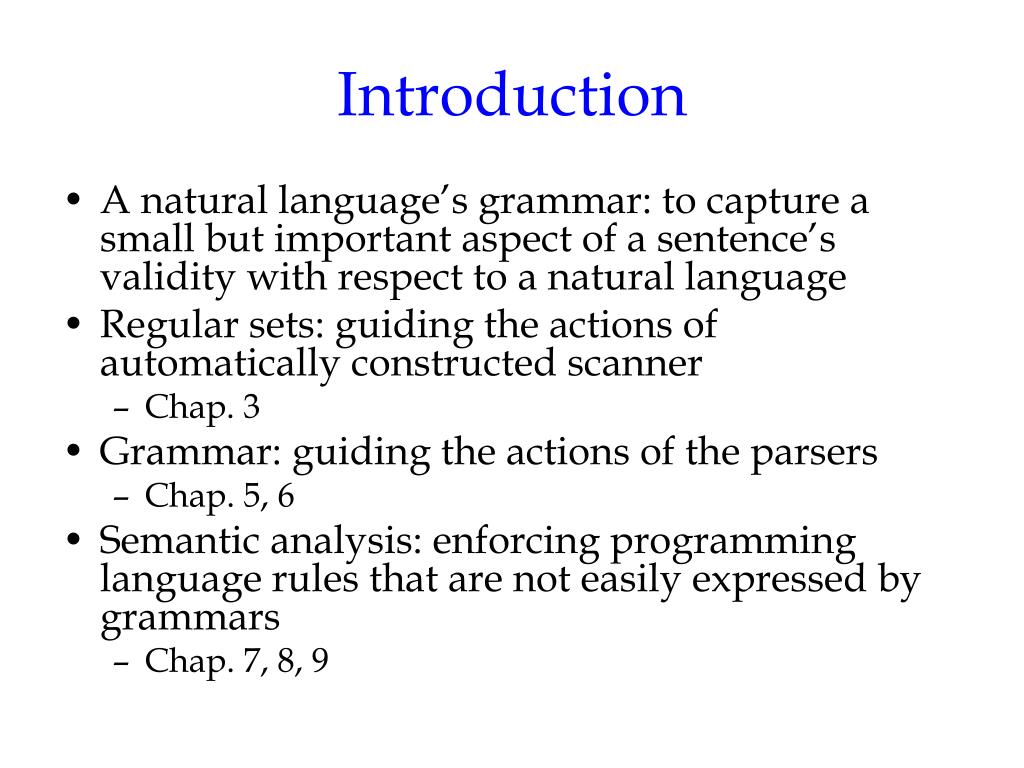 Ppt Chap 4 Formal Grammars And Parsing Powerpoint Presentation