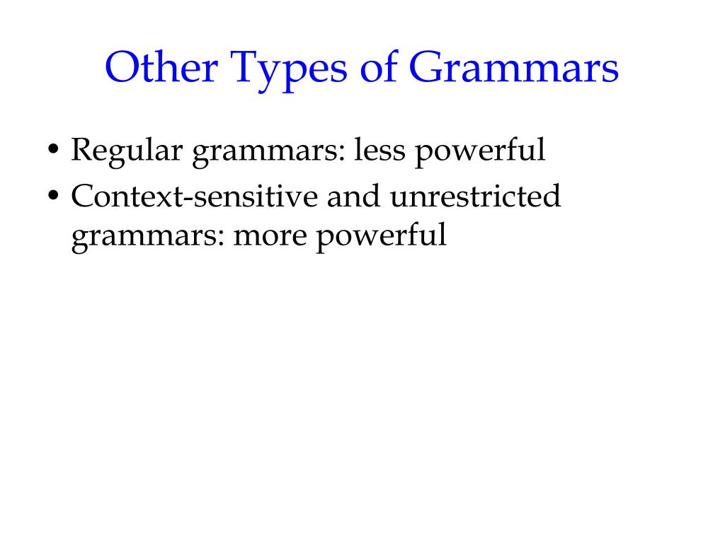 Ppt Chap 4 Formal Grammars And Parsing Powerpoint Presentation