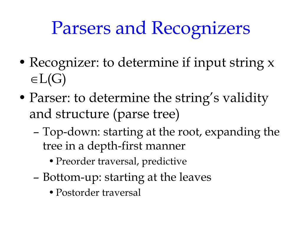 Ppt Chap 4 Formal Grammars And Parsing Powerpoint Presentation