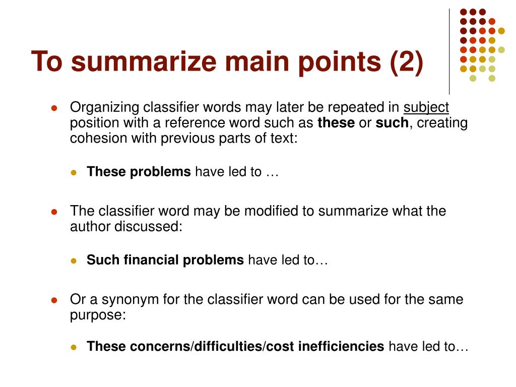 PPT Transforming Texts Vocabulary For Extended Summaries PowerPoint PPT Transforming Texts Vocabulary For Extended Summaries PowerPoint