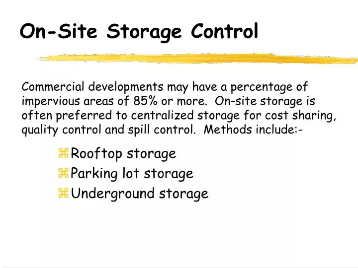 PPT - On-Site Storage Control PowerPoint Presentation, free download ...