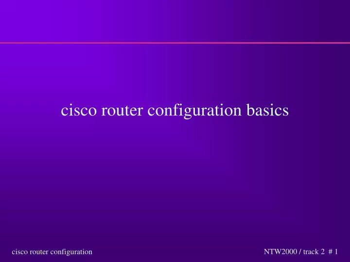 Router Configuration Ppt at Carrie Hernandez blog