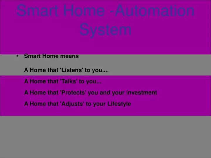 PPT - Smart Home -Automation System PowerPoint Presentation, free ...