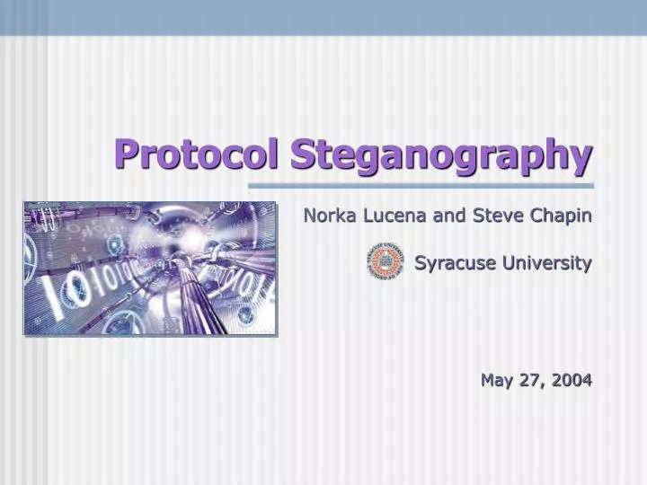 PPT - Protocol Steganography PowerPoint Presentation, free download ...