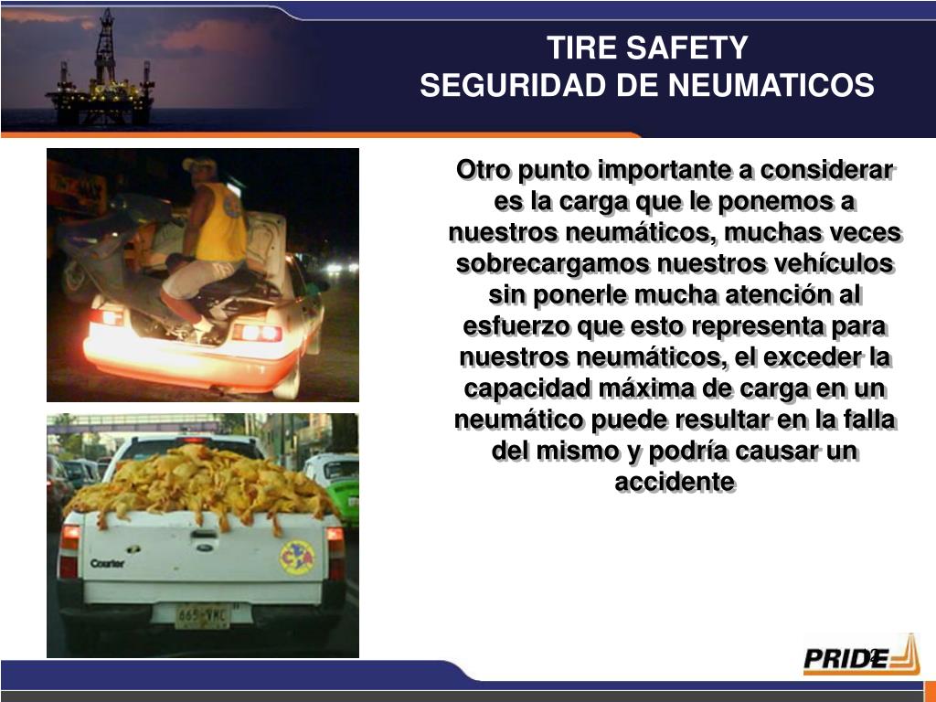 PPT - TIRE SAFETY SEGURIDAD DE NEUMATICOS PowerPoint Presentation, free ...