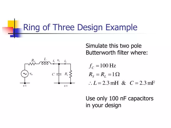 PPT - Ring of Three Design Example PowerPoint Presentation, free ...