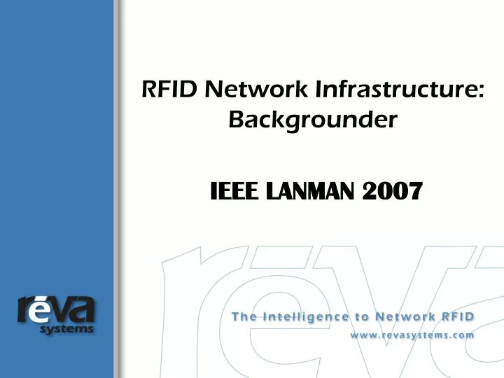 PPT - RFID Network Infrastructure: Backgrounder PowerPoint Presentation - ID:753732
