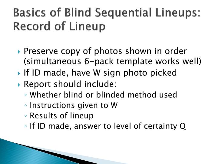 PPT - Blind Sequential Lineup Reform PowerPoint Presentation - ID:754857