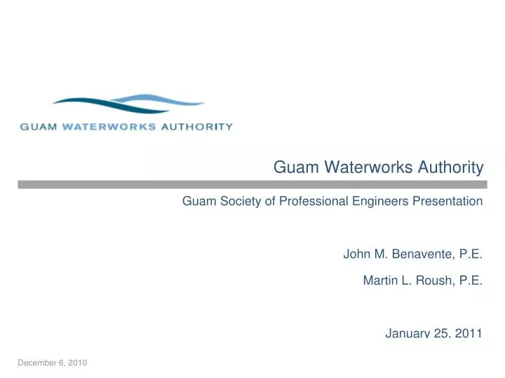 PPT - Guam Waterworks Authority PowerPoint Presentation, free download ...