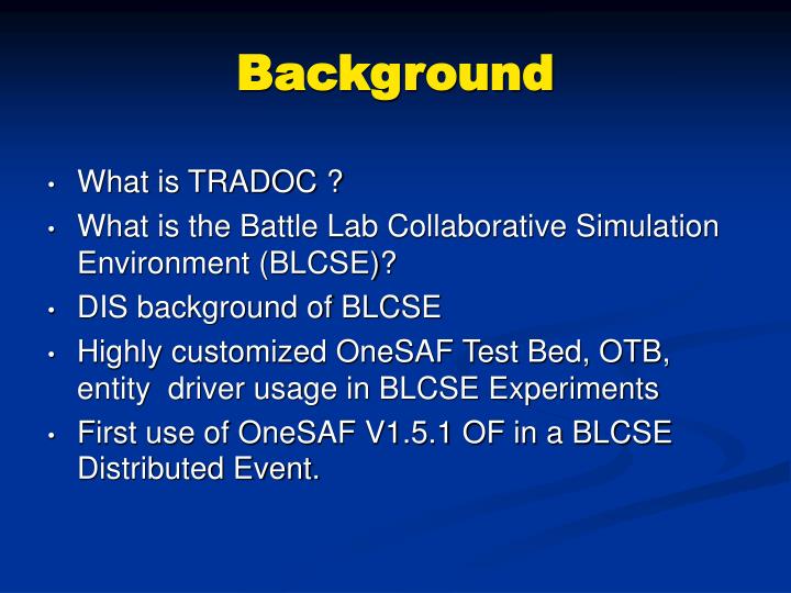 PPT - Use of OneSAF in Complex Web Defense: Progress Report PowerPoint ...
