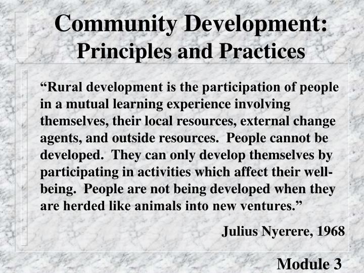 PPT - Community Development: Principles and Practices PowerPoint ...