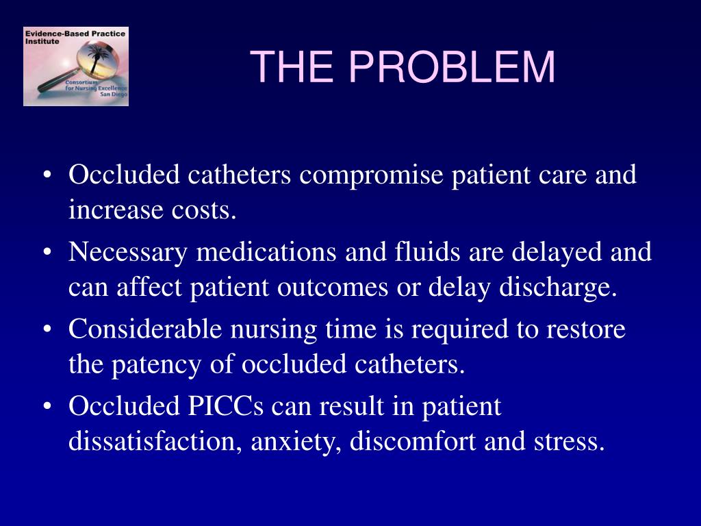 PPT - The Impact of Focused Nursing Education on PICC Occlusion Rates ...