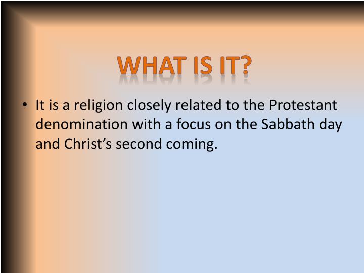 PPT - Seven Day Adventist PowerPoint Presentation - ID:758035