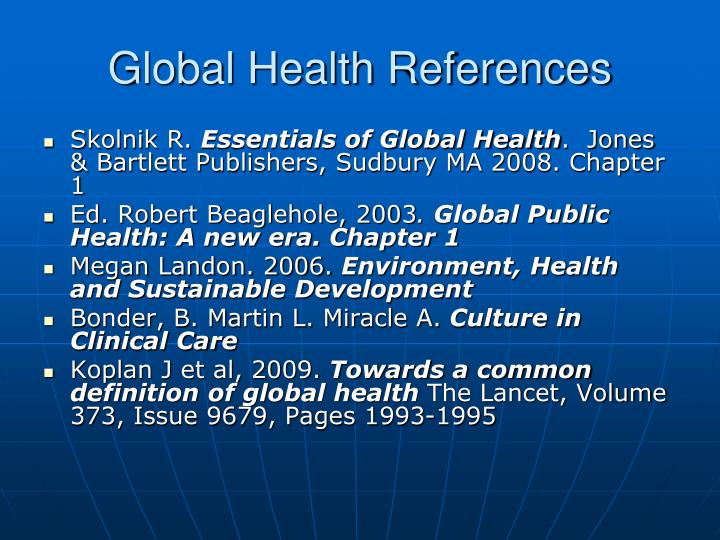 PPT - Introduction to Global Health PowerPoint Presentation - ID:758038
