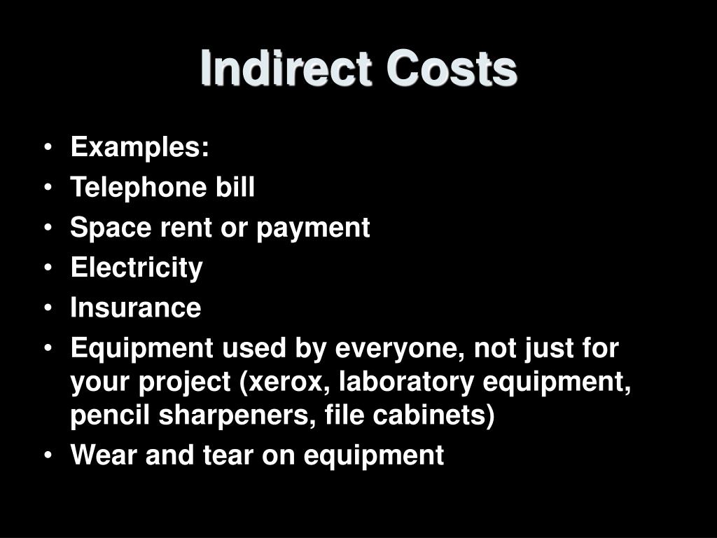 PPT INDIRECT COSTS PowerPoint Presentation Free Download ID 758427