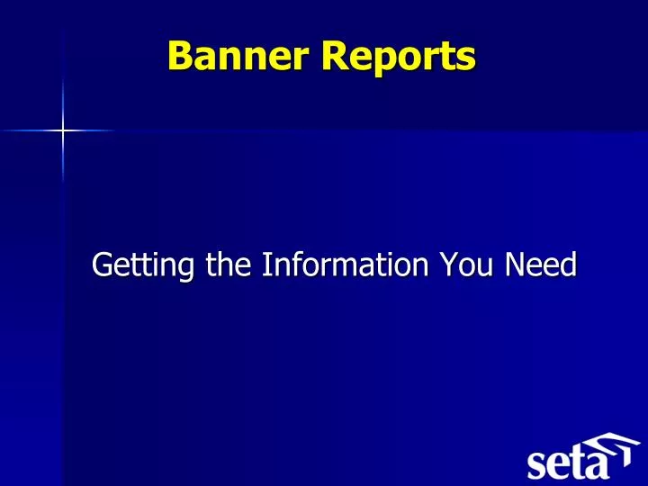 PPT - Banner Reports PowerPoint Presentation, free download - ID:759629
