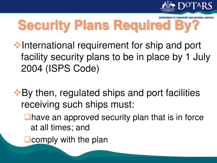 PPT - IMO ISPS Code Security Assessments and Plans PowerPoint ...